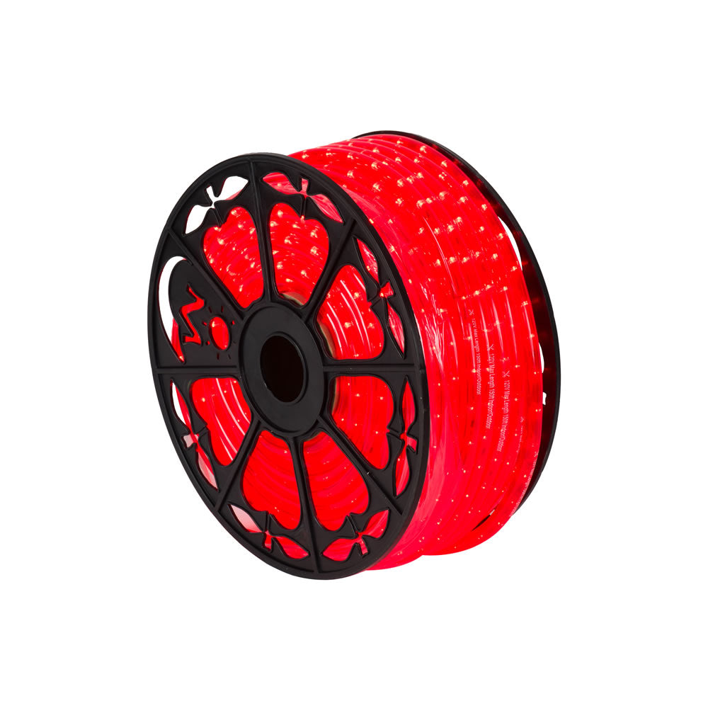 Vickerman 150' x .5" Red LED Rope Light Spool 120 Volt. - Bulb Center
