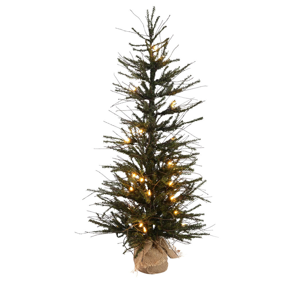 Vickerman 30" Vienna Twig Artificial Christmas Tree Warm White Dura-li ...
