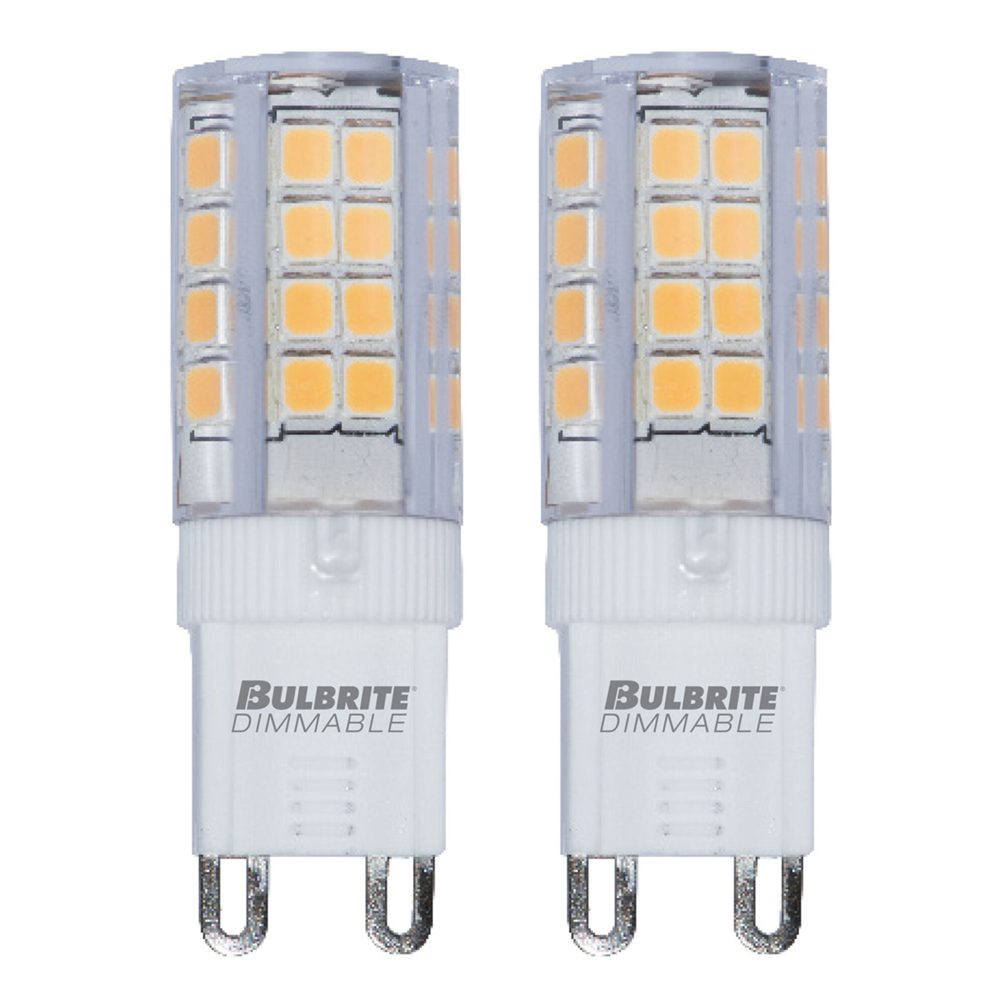 BULBRITE LED T4 BI-PIN (G9) 4.5W DIMMABLE LIGHT BULB CLEAR 3000K/SOFT ...