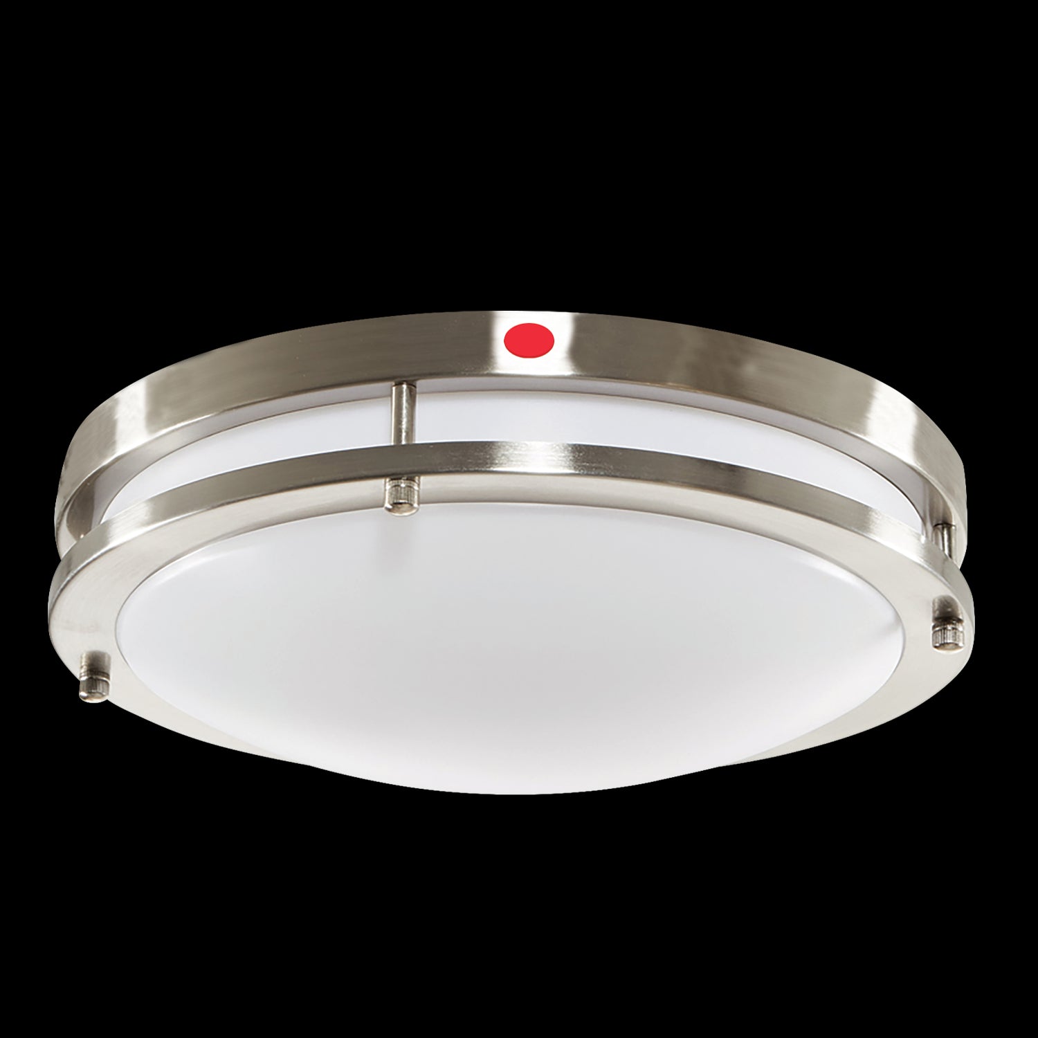 14" DOUBLE RING SURFACE MOUNT 5CCT CHROME w/ EMERGENCY - Bulb Center