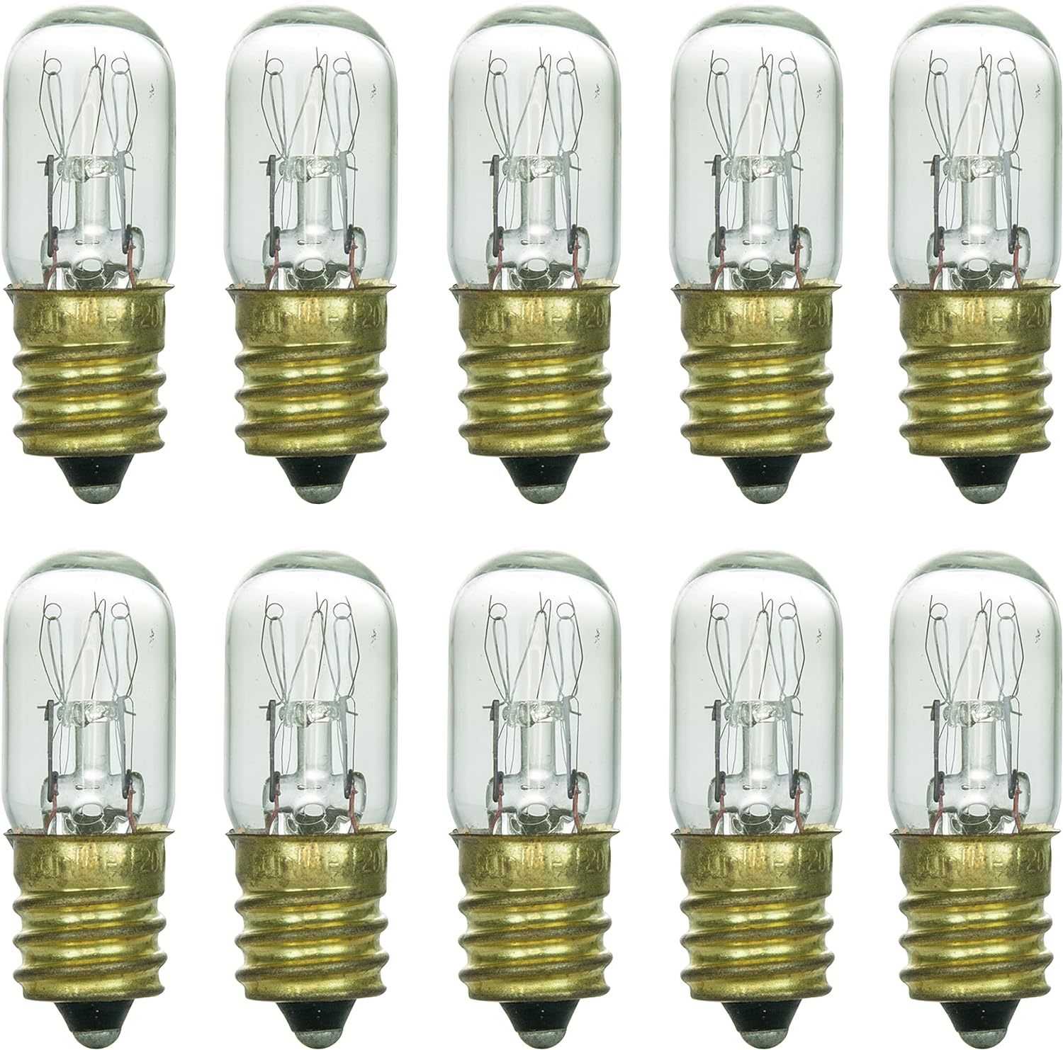 Sunlite 41717 Incandescent T4 Tubular Light Bulb, 15 Watts, 75 Lumens ...