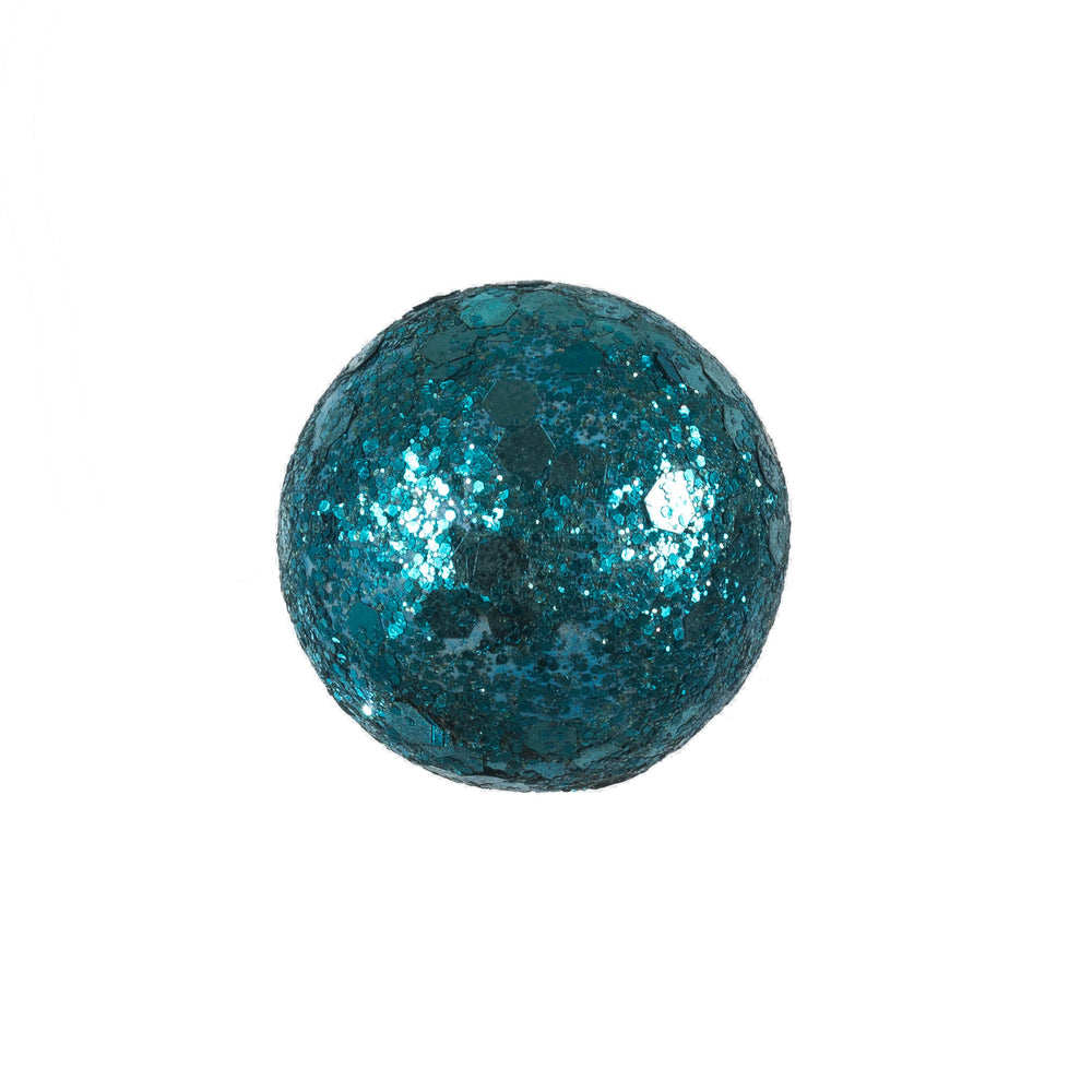 Vickerman 20MM/25MM/30MM Turquoise Glitter Polystyrene Ball Christmas ...