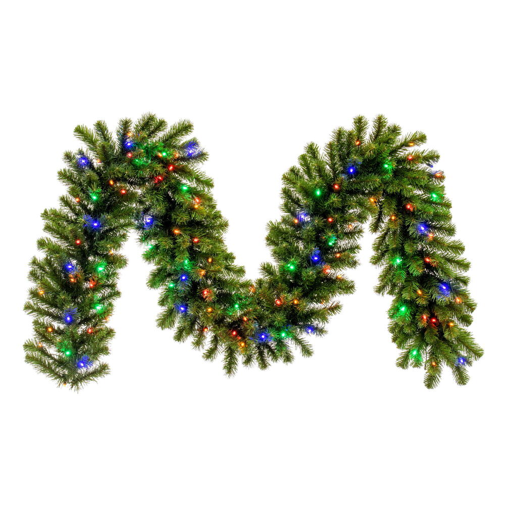 9' x 14" Deluxe Sequoia Garland WA 100MU - Bulb Center
