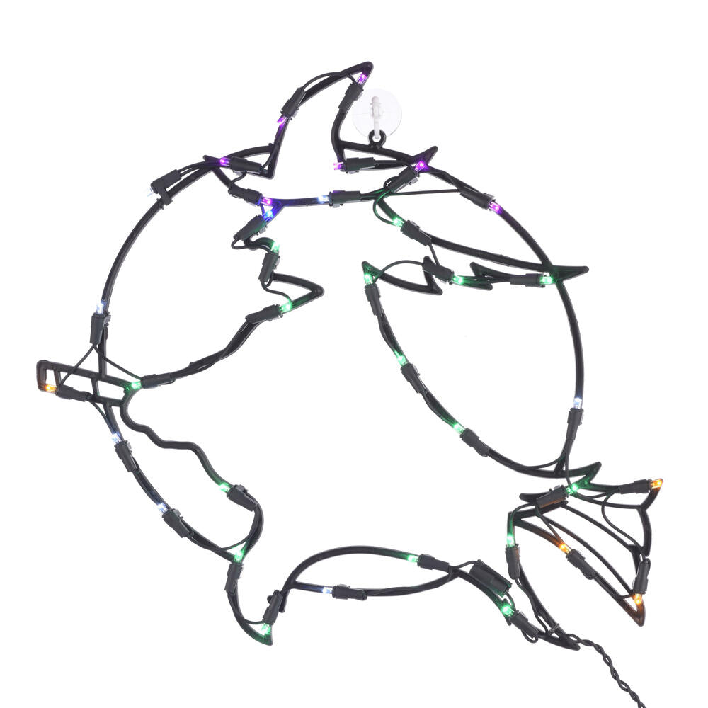 Vickerman 18" Witch Wire Silhouette with 35 LED Lights - Bulb Center