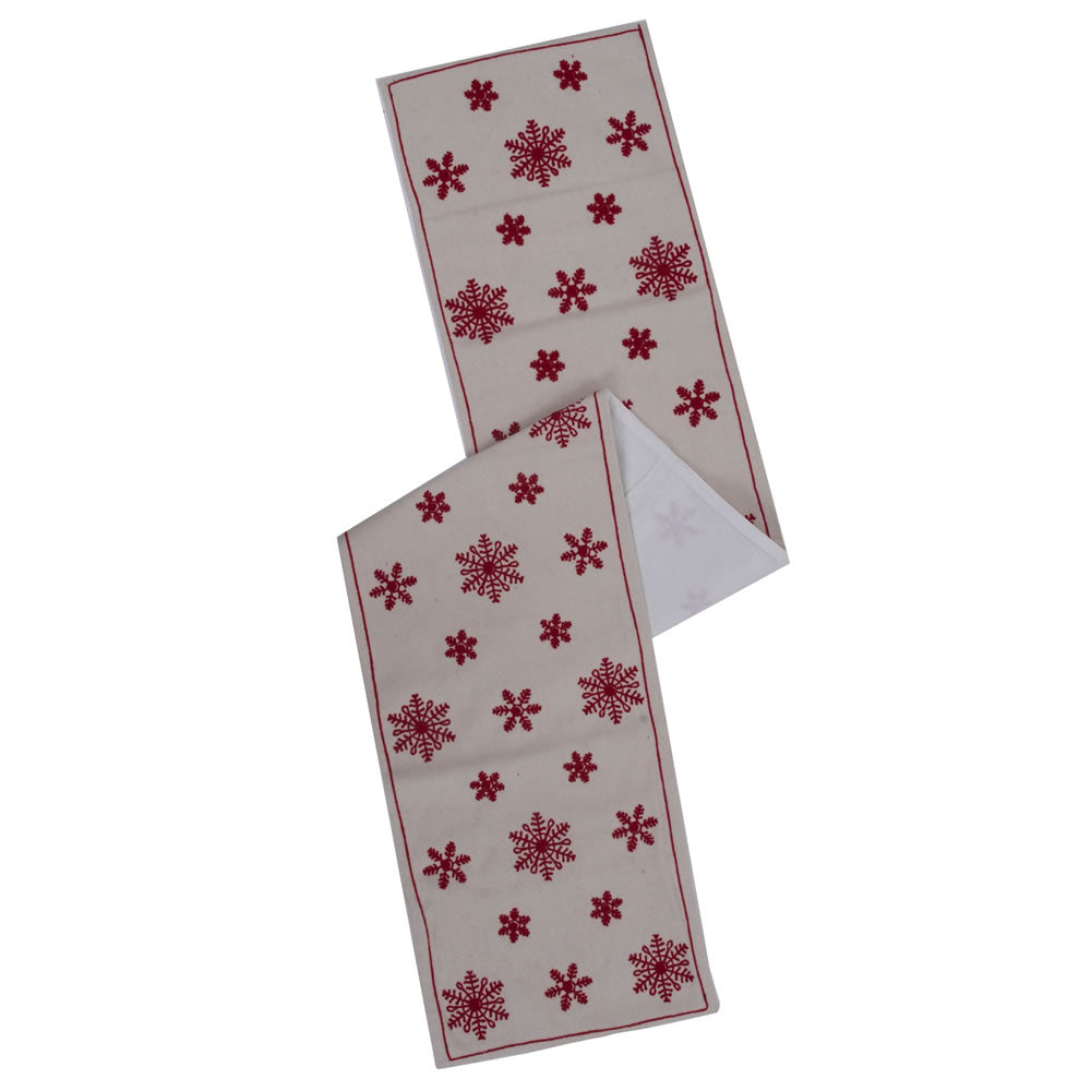 Vickerman 12" x 60" Let It Snow Table Runner - Bulb Center