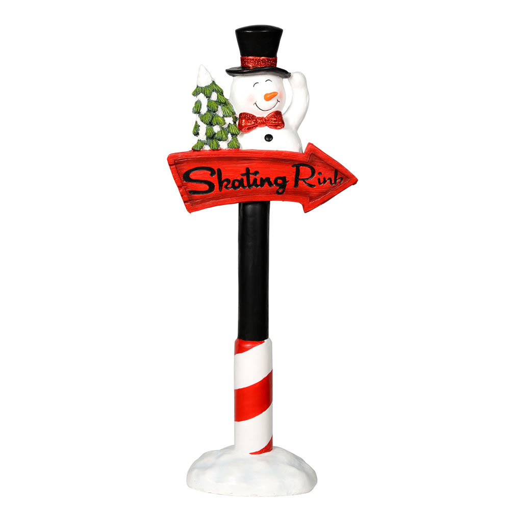 Vickerman 36" Snowman Skating Rink Sign - Bulb Center