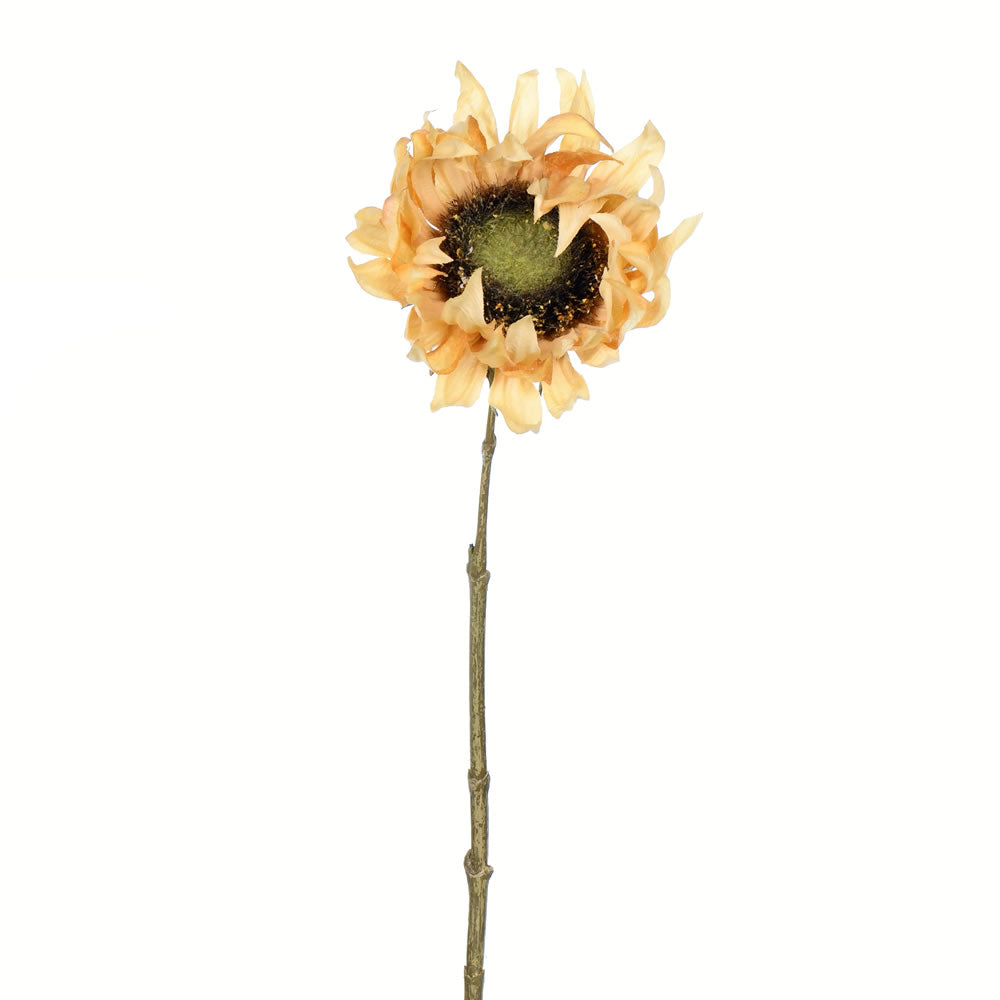 Vickerman 24" Artificial Mustard Sunflower Stem Set of 4 - Bulb Center