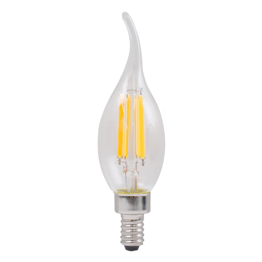 Luxrite LED Flame Tip Chandelier Light Bulb, E12 Candelabra Base, 7W ...