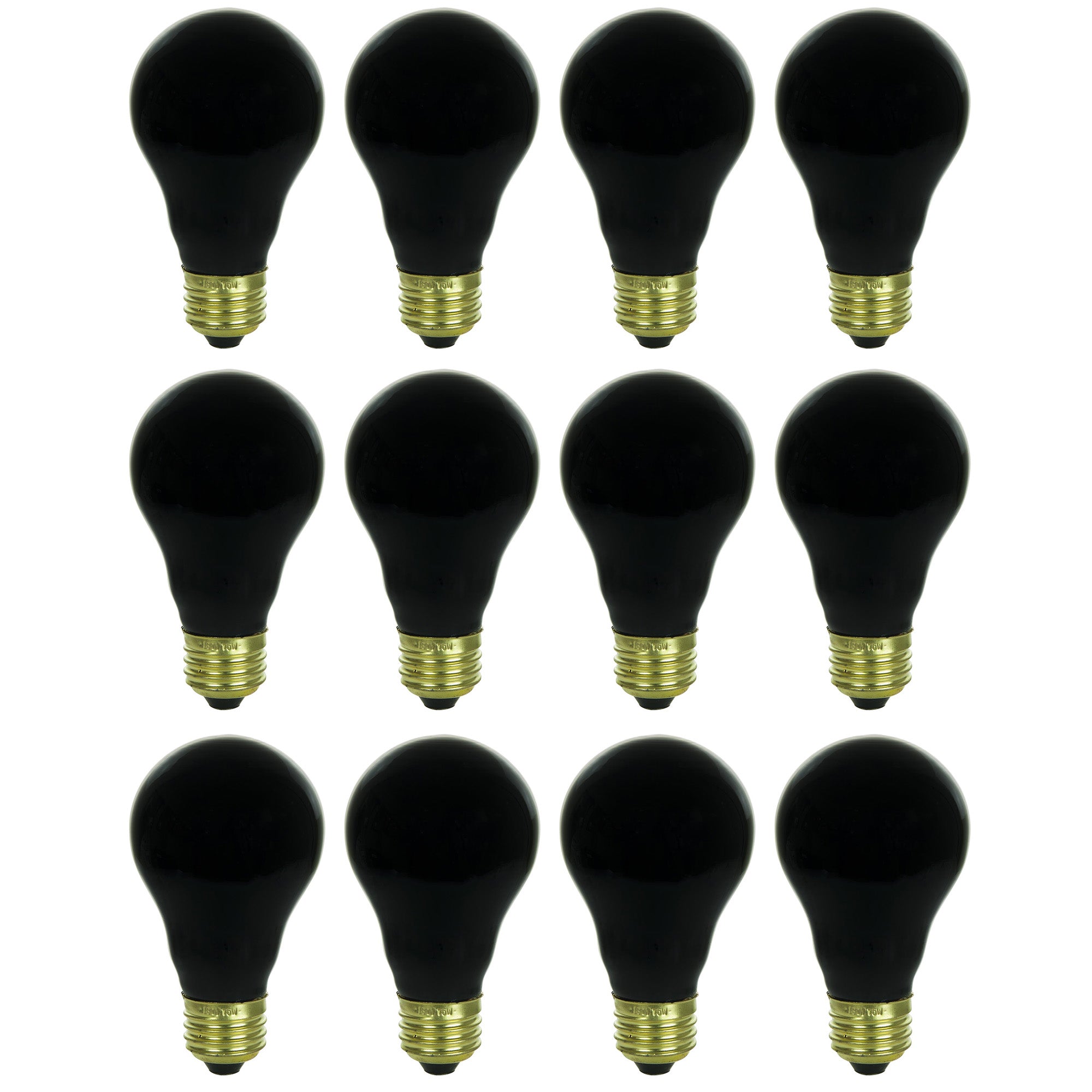 Sunlite 75 Watt A19 Black Light, Medium Base, Transparent Blacklight ...