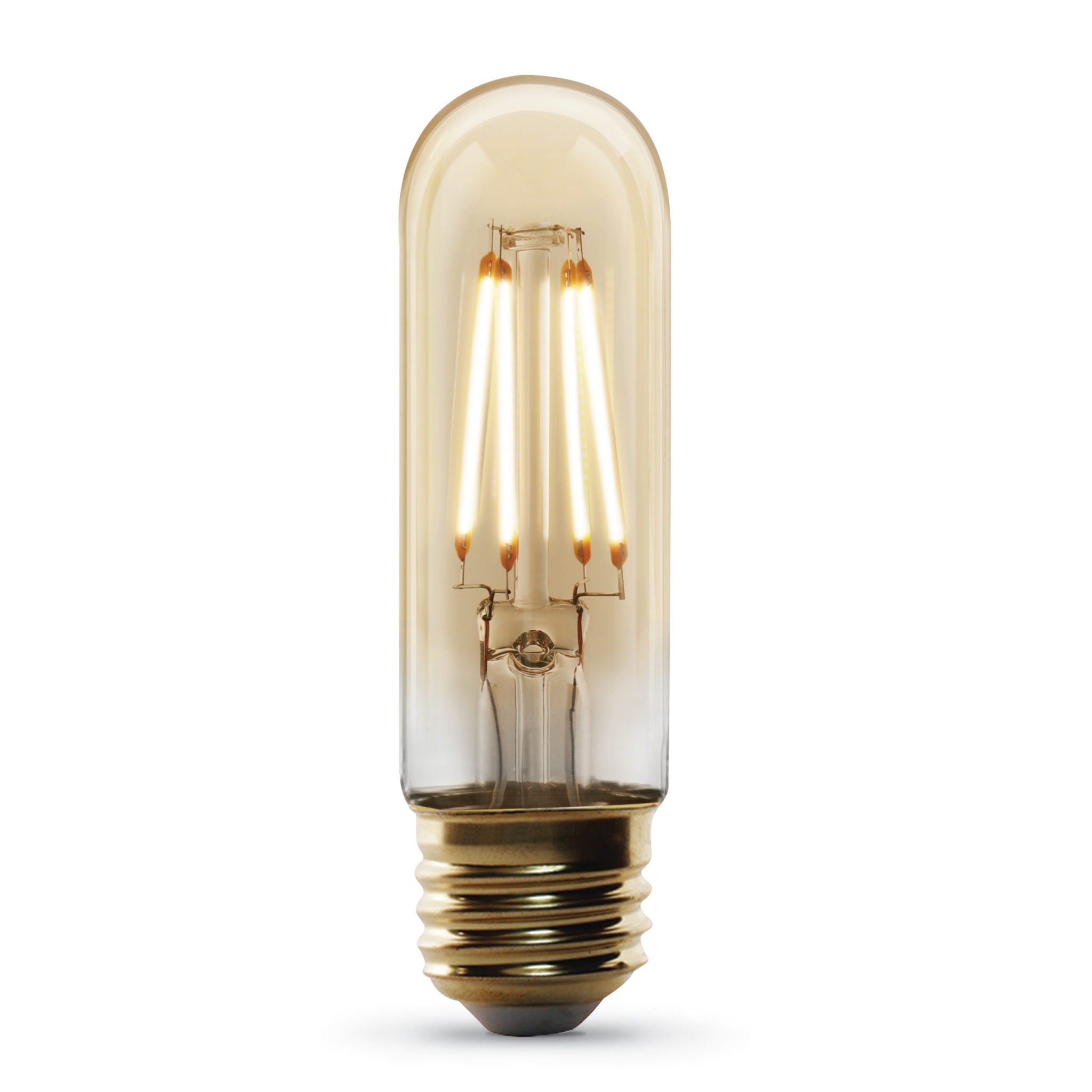 T10 Vintage Amber Glass Filament LED - Bulb Center