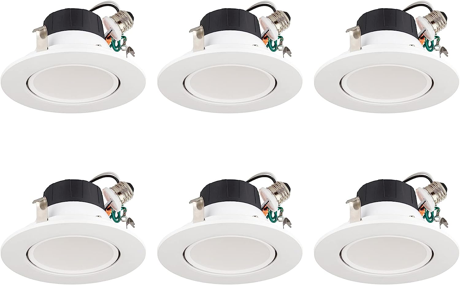 LED 4-Inch Round Retrofit Gimbal Recessed Downlight with Medium Base A ...