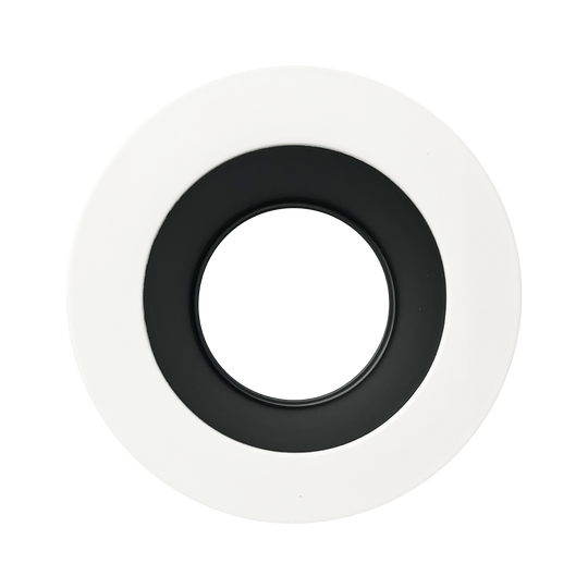 Luxrite 4" Regressed Interchangeable Round Smooth Black and White Trim ...