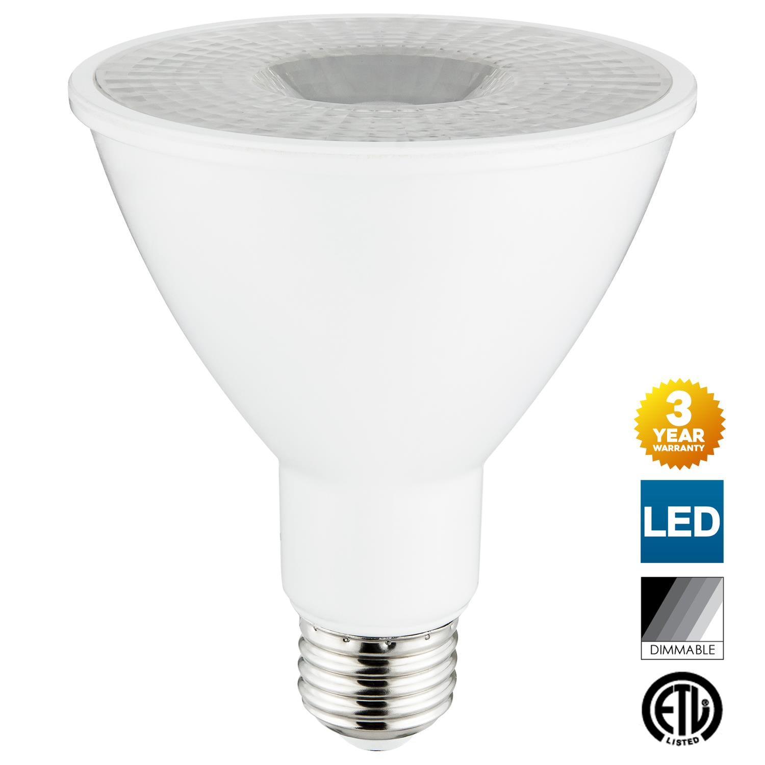 Sunlite PAR30 LED Long Neck Bulbs, 5000K Super White, Dimmable, 10 Wat ...