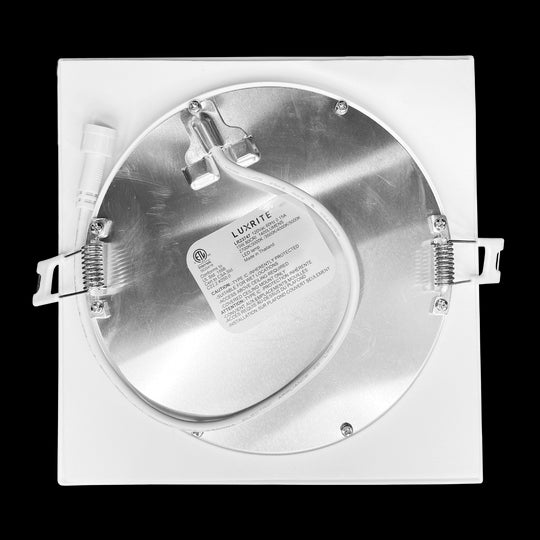 Luxrite LED 6" Mini Panel High Output Square Smooth Canless Wafer Spot ...