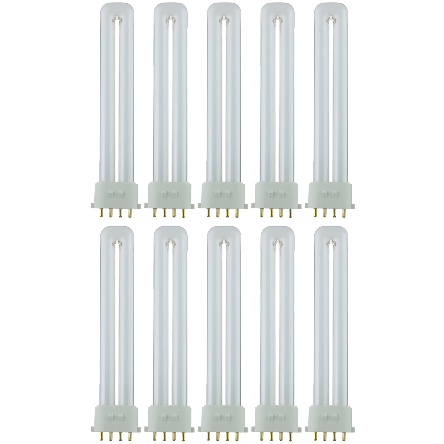 Sunlite PL13/E/SP30K/10PK 4-Pin Fluorescent 13W 3000K Warm White U Sha - Bulb Center