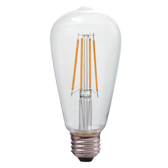 Luxrite LED ST19 Filament Style Light Bulb, E26 Medium Base, 8W, 5000K ...