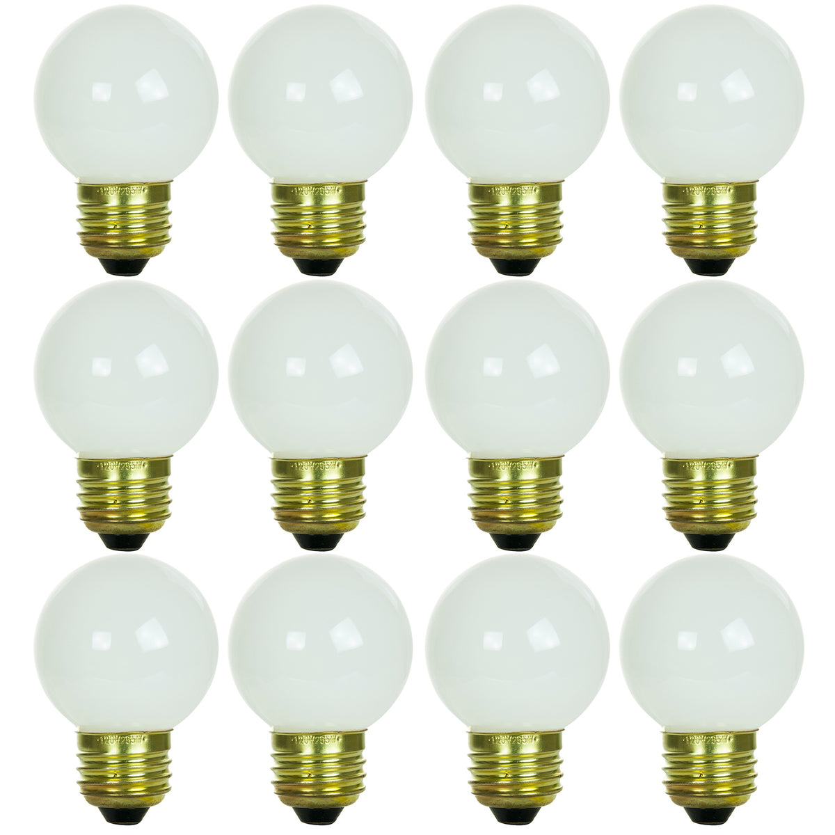 Sunlite 40137 G16 Globe Incandescent Light Bulbs, 25 Watts, Medium Bas — Bulb Center