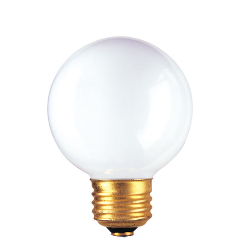 Bulbrite 25G19WH 25 Watt Incandescent G19 Globe, Medium Base, White ...