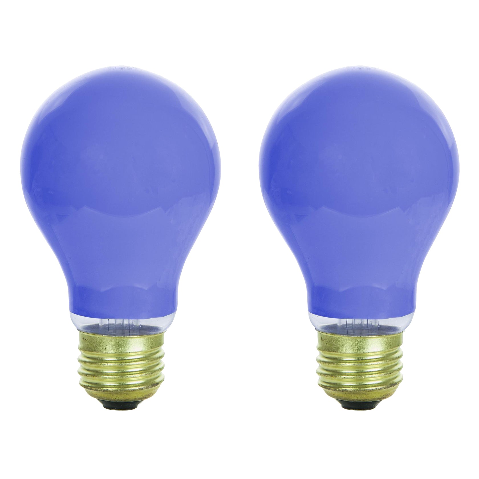 Sunlite 60 Watt A19 Colored, Medium Base, Ceramic Blue - Bulb Center