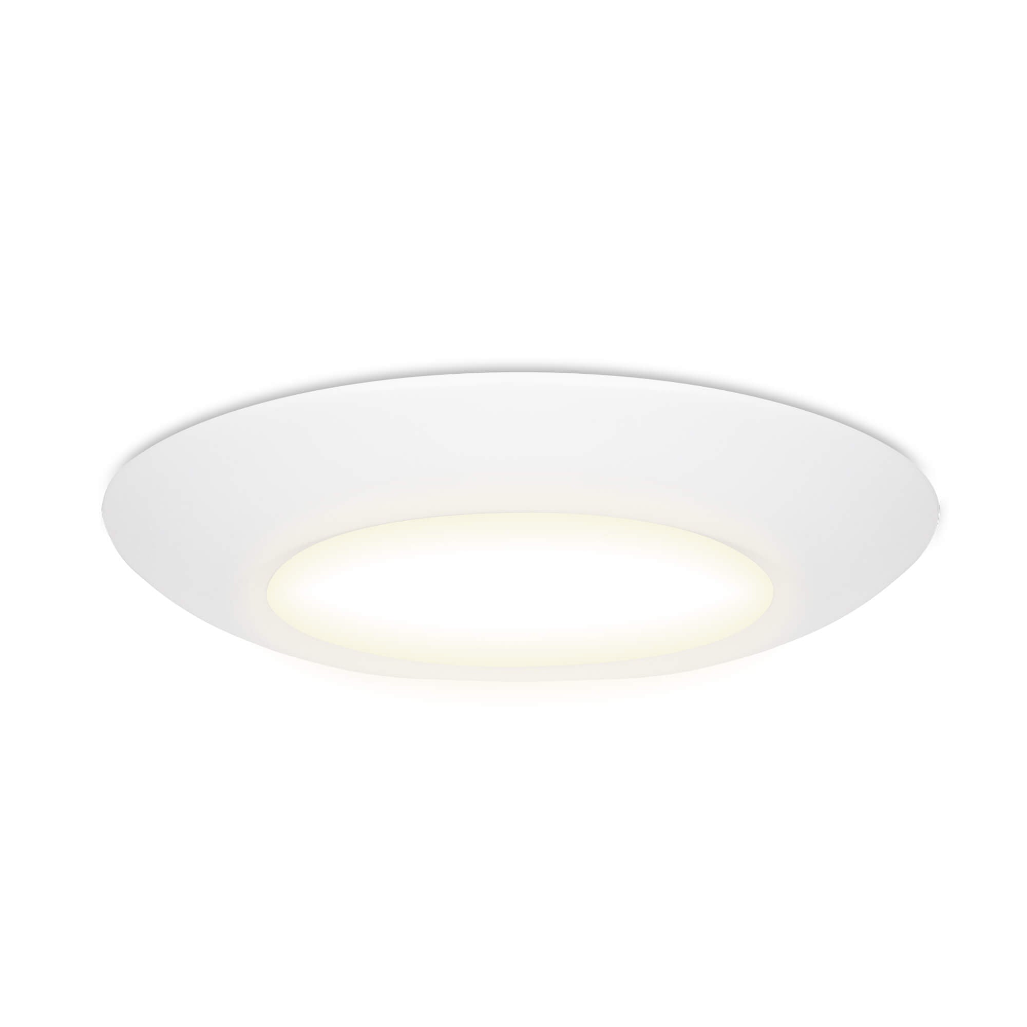 Light Blue USA 6" LED Slim Disk Light, 15 Watt, 120V, White Finish ...