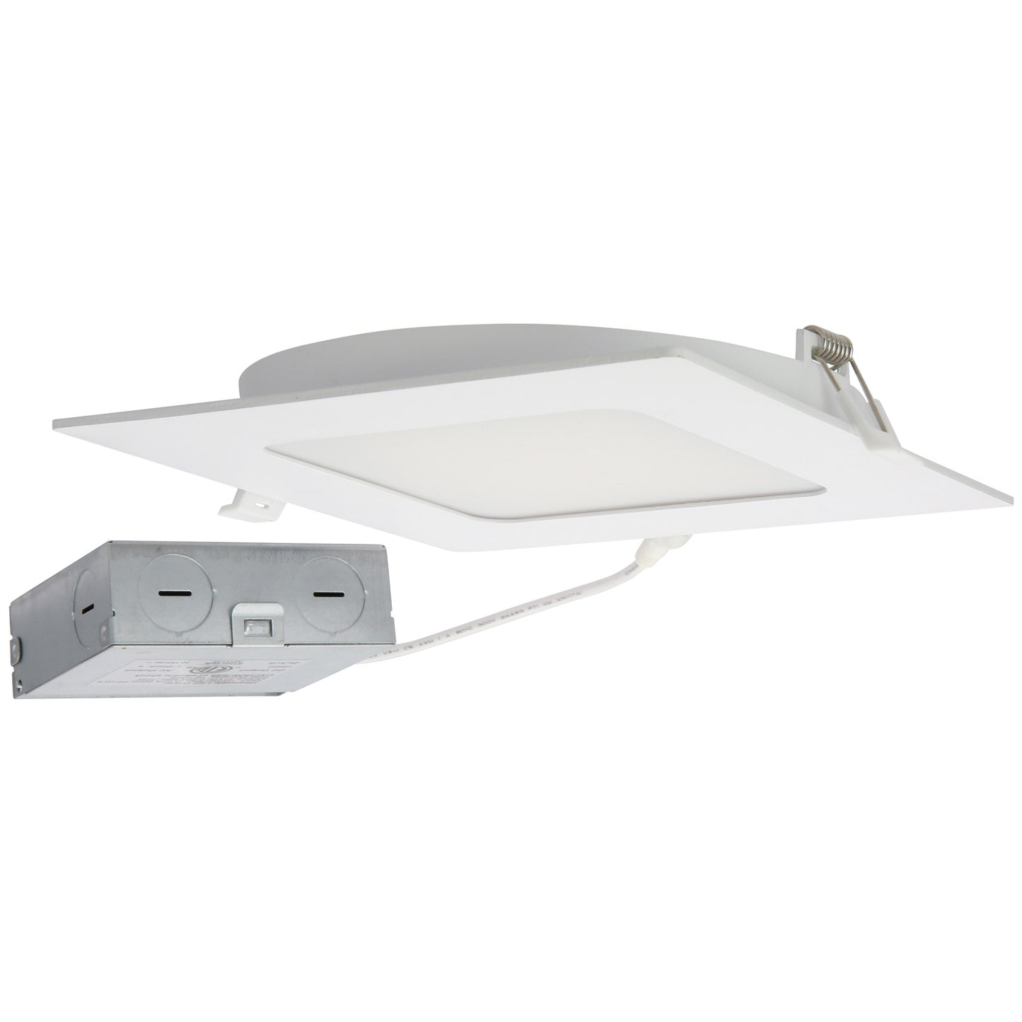 Sunlite 87709 LED 6-Inch Square Recessed Slim Downlight, 12 Watts (75W ...